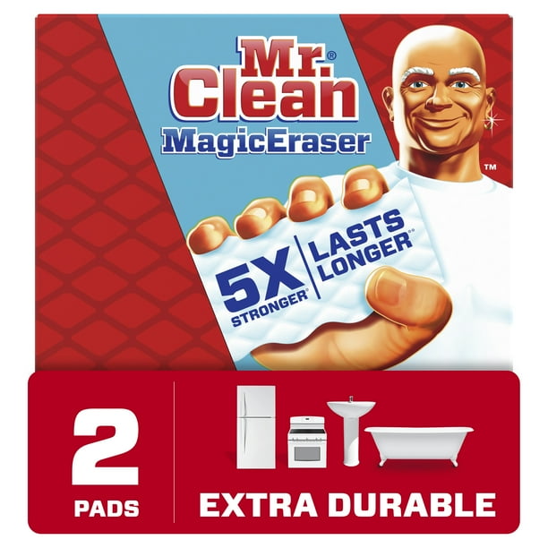 Mr. Clean Magic Eraser Extra Durable, Cleaning Pads with Durafoam, 2 Ct ...