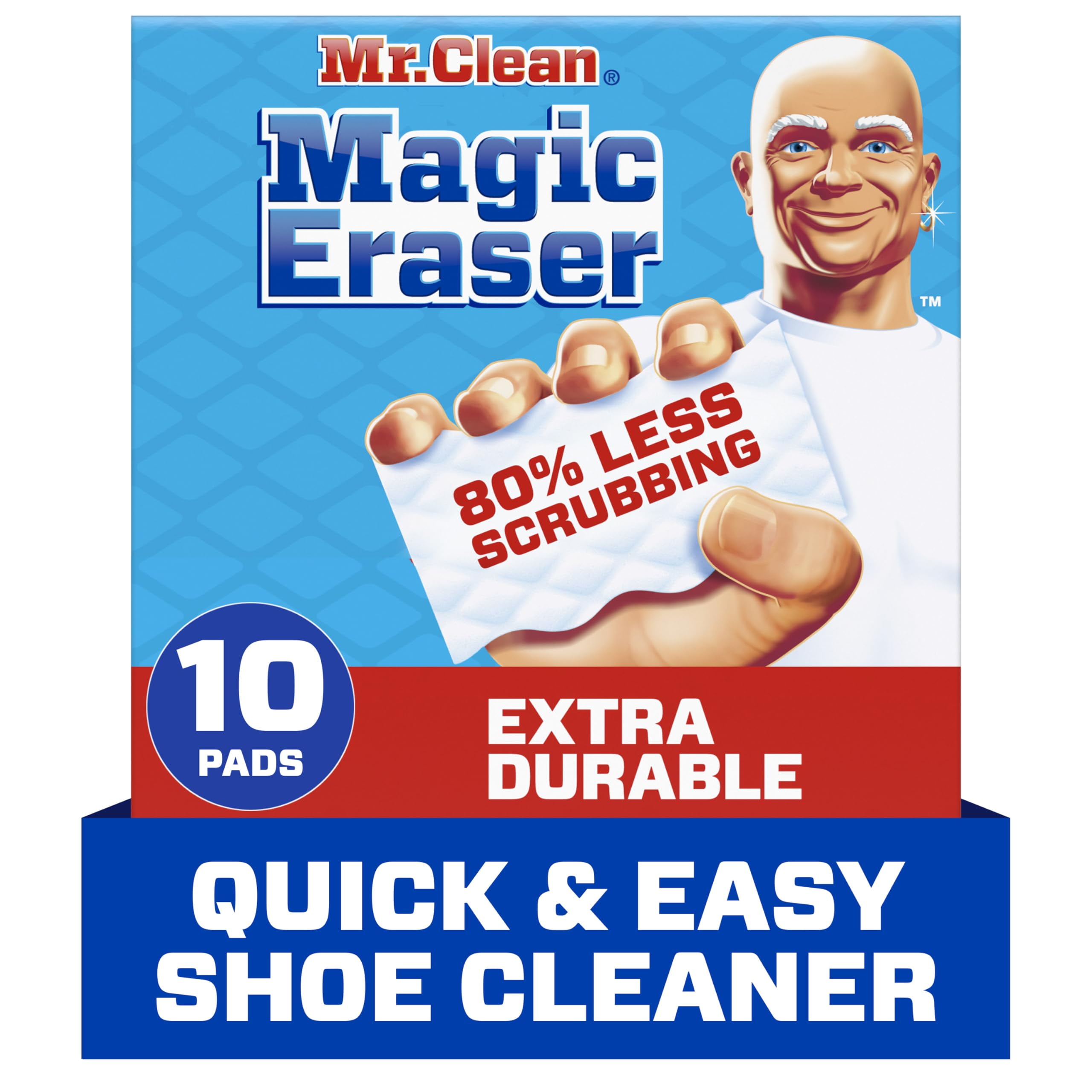 Mr. Clean Magic Eraser Extra Durable, Shoe Cleaner, Cleaner Pads with ...