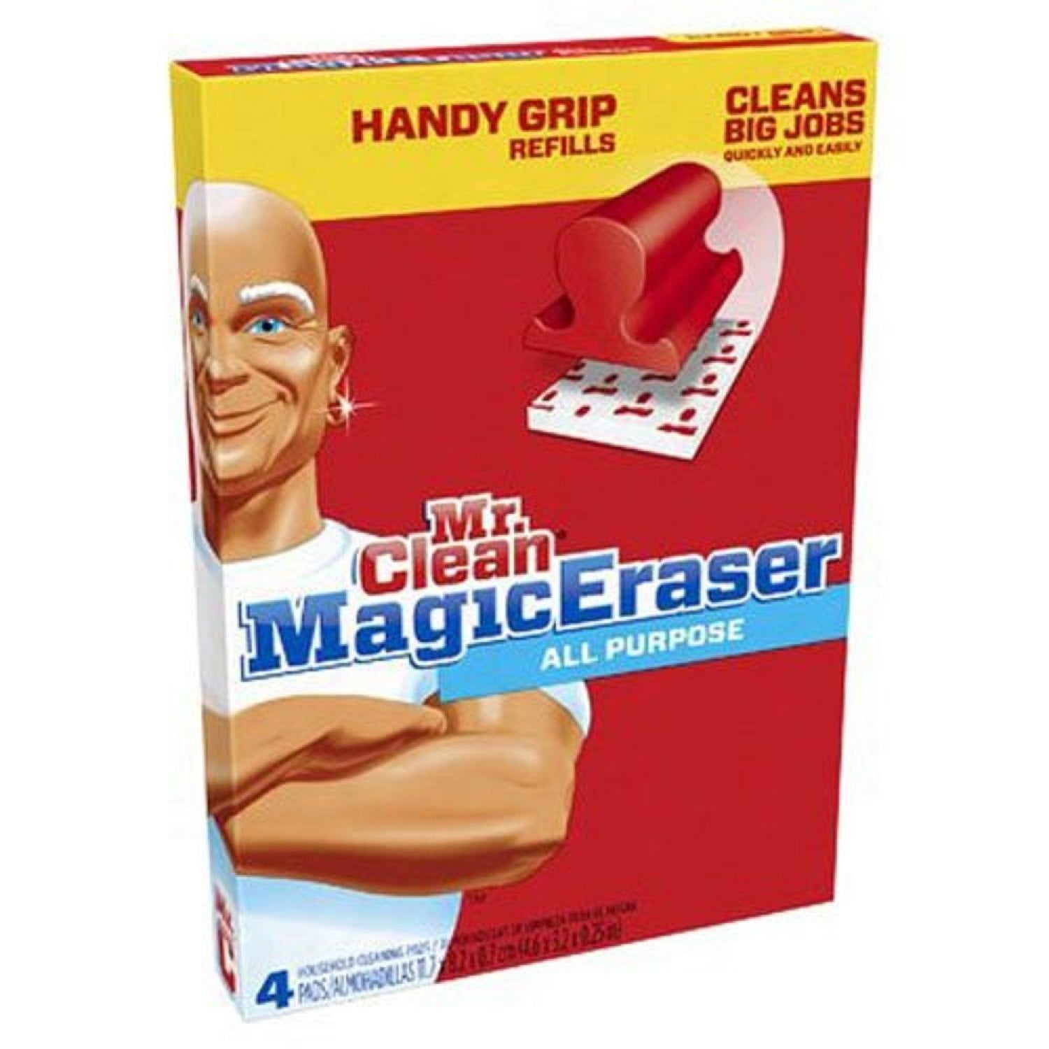 Mr Clean Magic Eraser Handy Grip All Purpose Cleaner Refills 4 Count ...