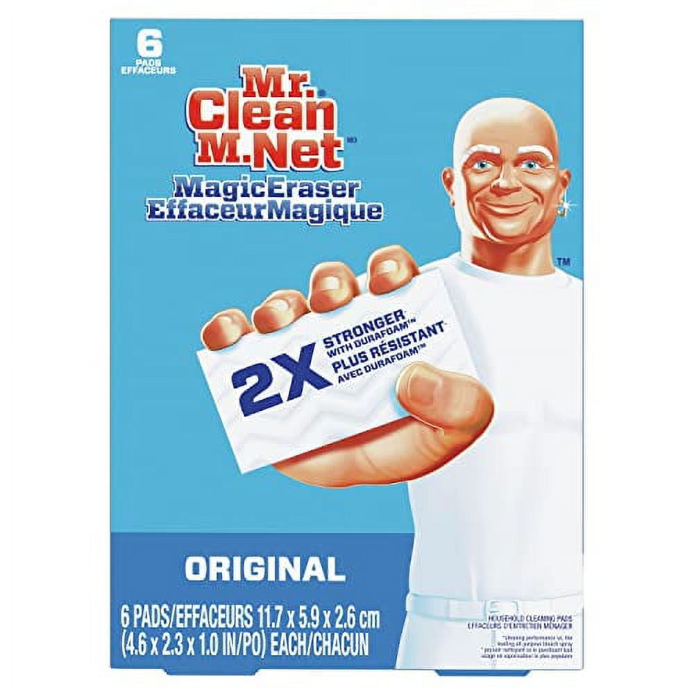 Mr. Clean Magic Eraser Original Cleaning Pads, Durafoam, 6 Count, White ...