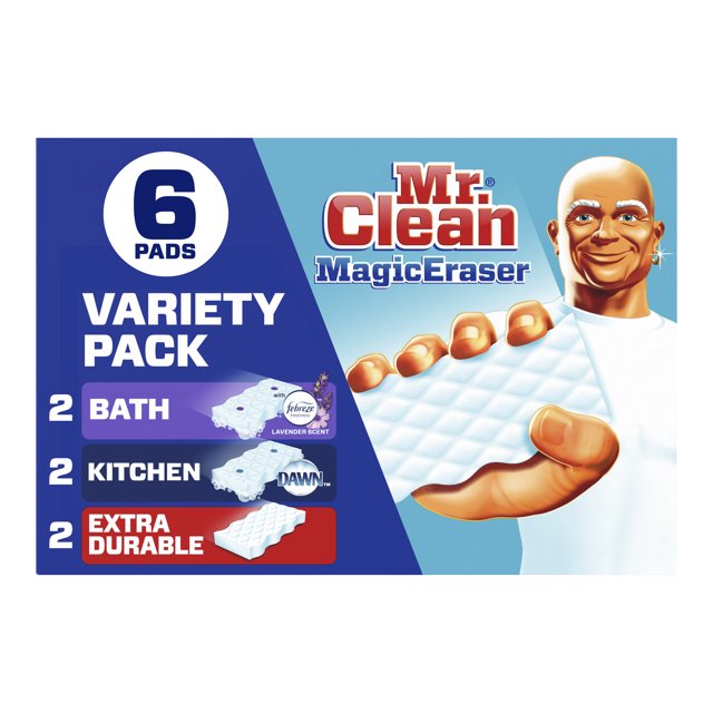Mr. Clean Magic Eraser Variety Pack Assortment Cleaning Pads, 6 Ct ...