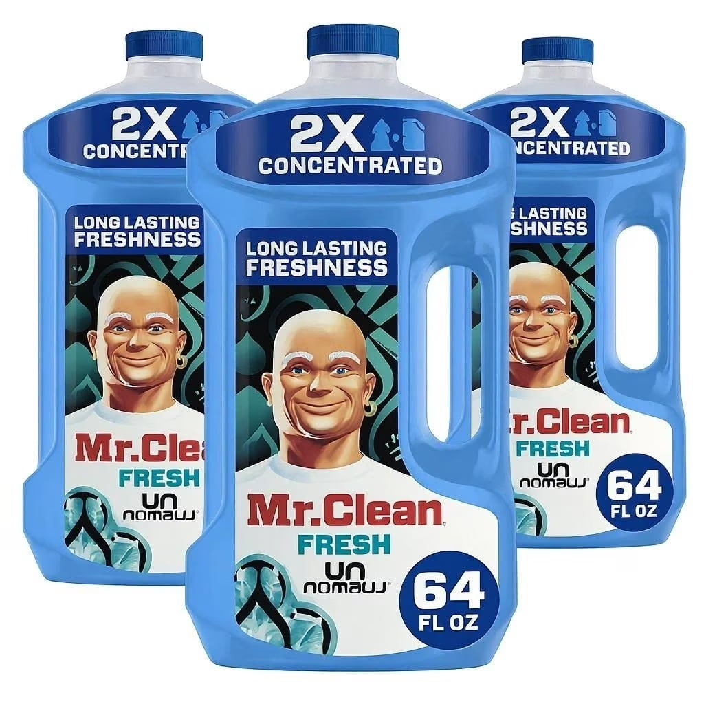 Mr. Clean Multi-Purpose Floor Cleaner, Unstopables Fresh, 64 oz Bottles ...