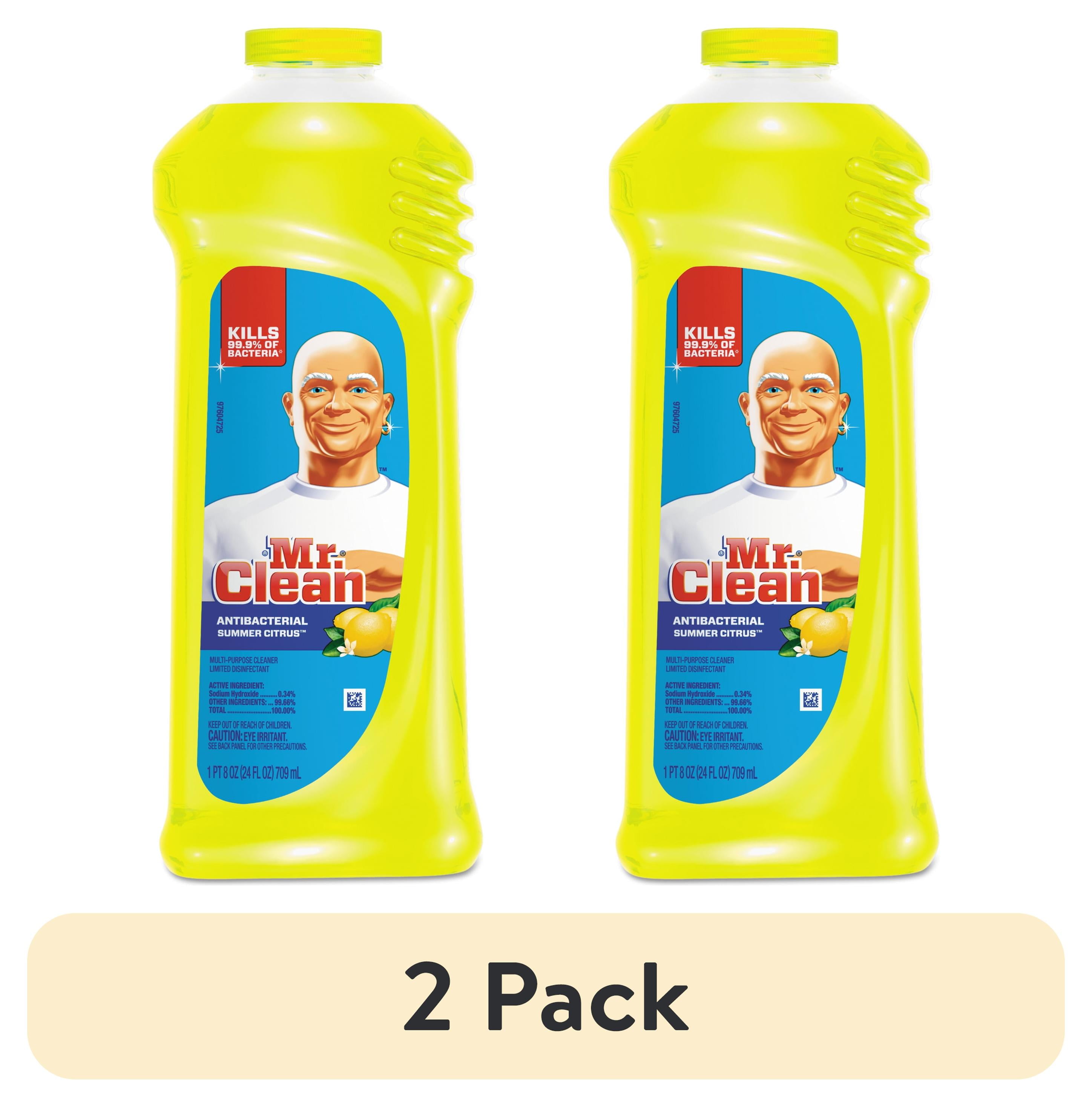 (2 pack) Mr. Clean Multi-Surface Antibacterial Cleaner, Summer Citrus ...