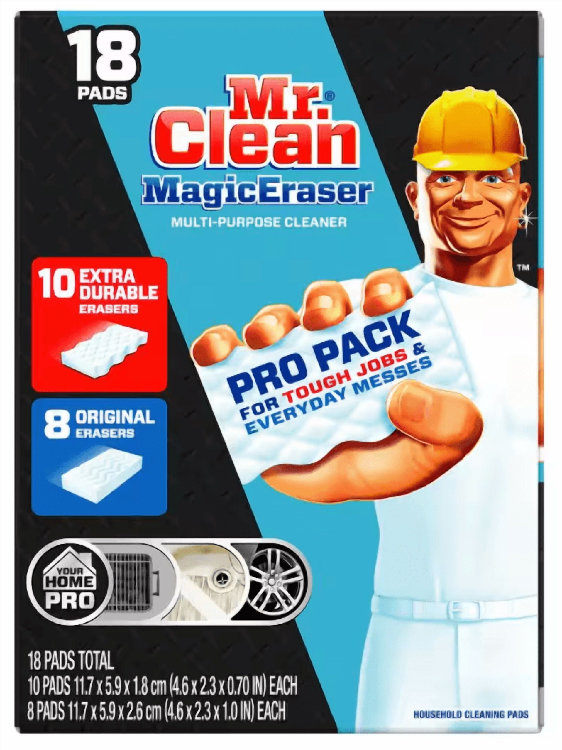 Mr. Clean Variety Pack Magic Eraser Scrub Sponge Pad (18 Count ...