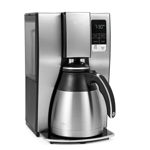 Mr. Coffee, Thermal Programmable Coffeemaker, 10 Cup, Stainless Steel ...