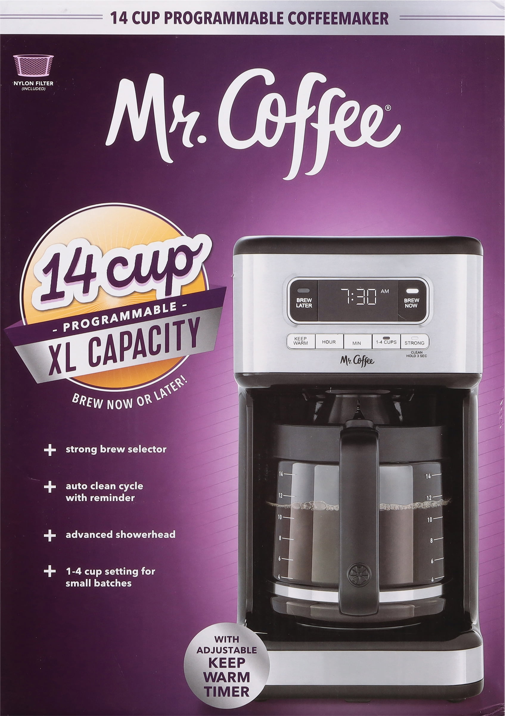 Mr. Coffee 14 Cup Programmable XL Capacity Coffeemaker 1 ea - Walmart.com