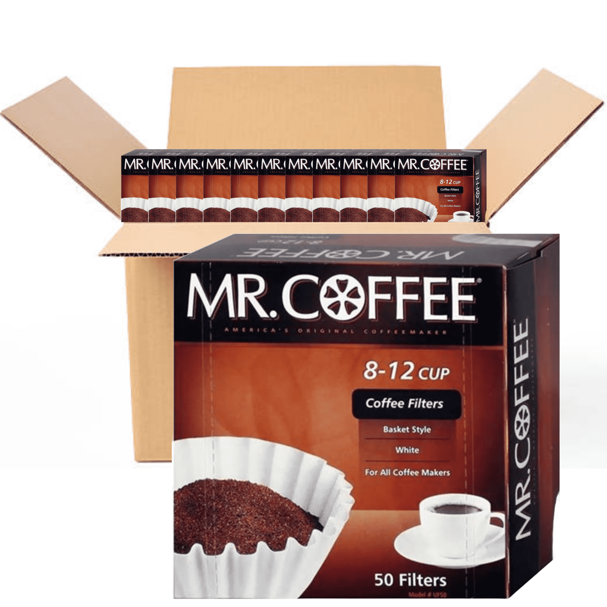 Mr. Coffee 8 - 12 Cup Coffee Filters, 50 Filters Per (Box Of 12) 600 Count - Walmart.com