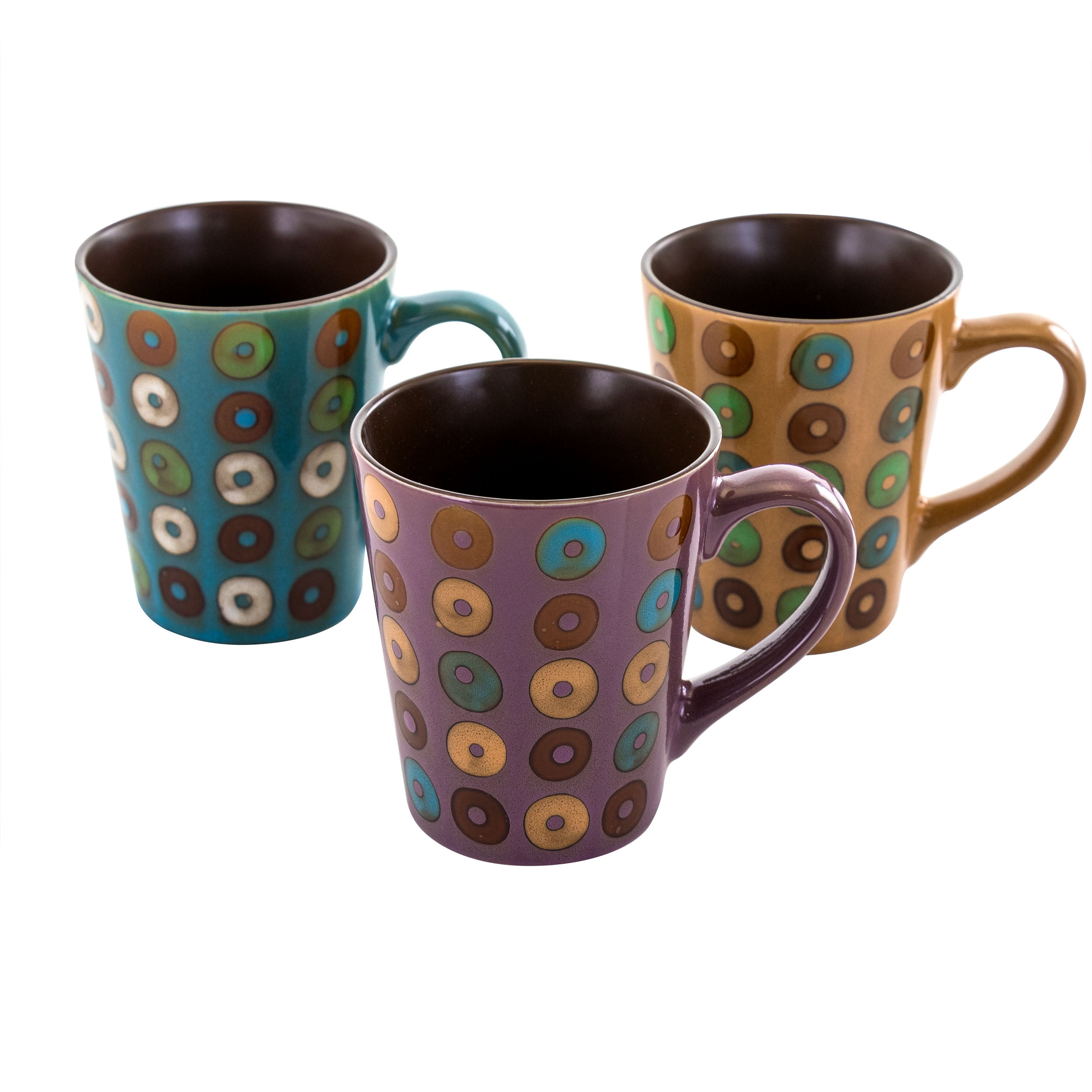 Mr. Coffee Coupa Cafe 3 Piece 13 Ounce Round Stoneware Mug Set in 3 ...