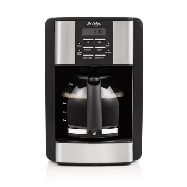 Mr. Coffee 12-Cup Stainless Steel Programmable Coffee Maker with 3-Way ...