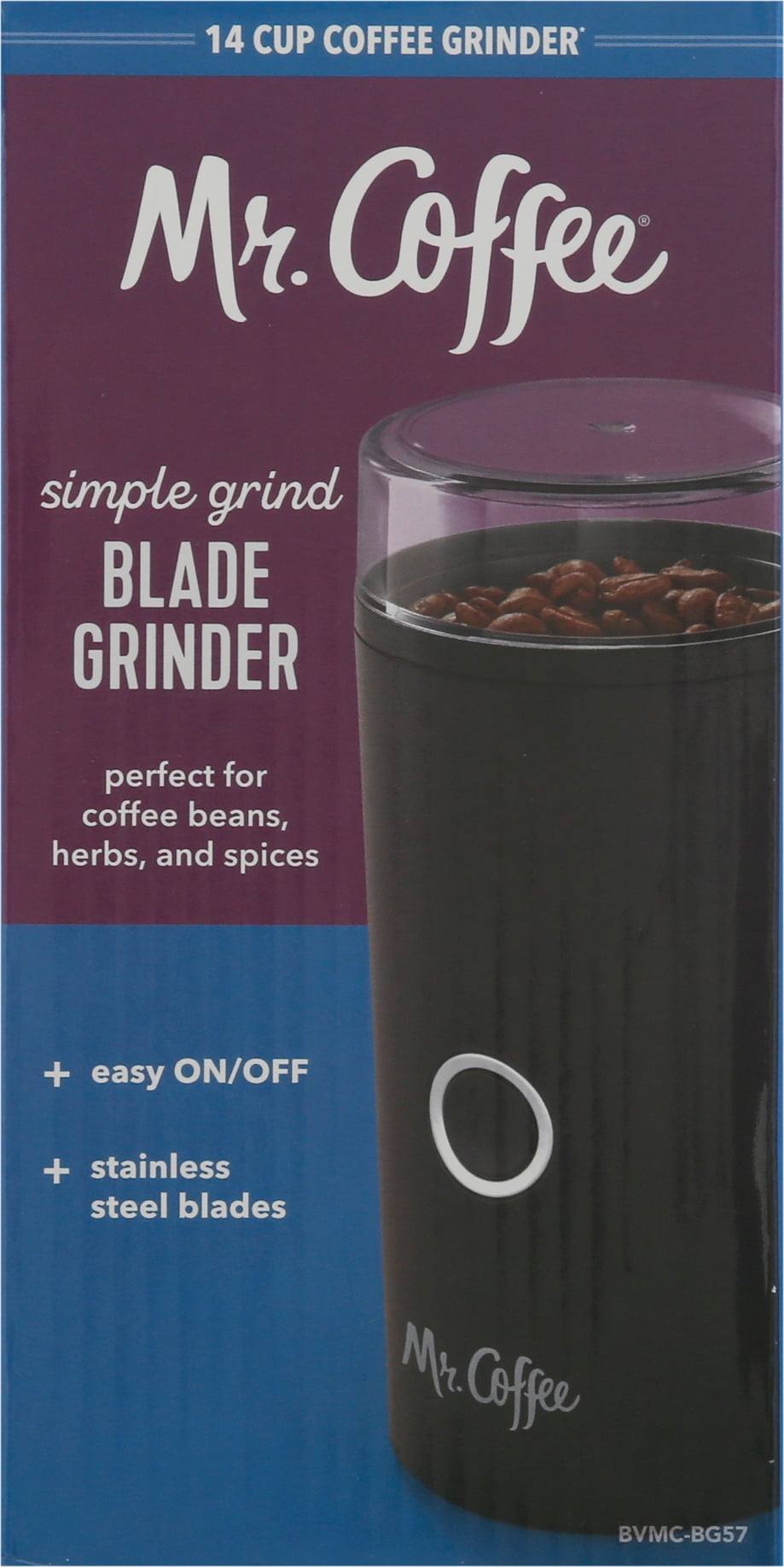 Mr. Coffee Simple Grind 14 Cup Coffee Grinder, Black - Walmart.com