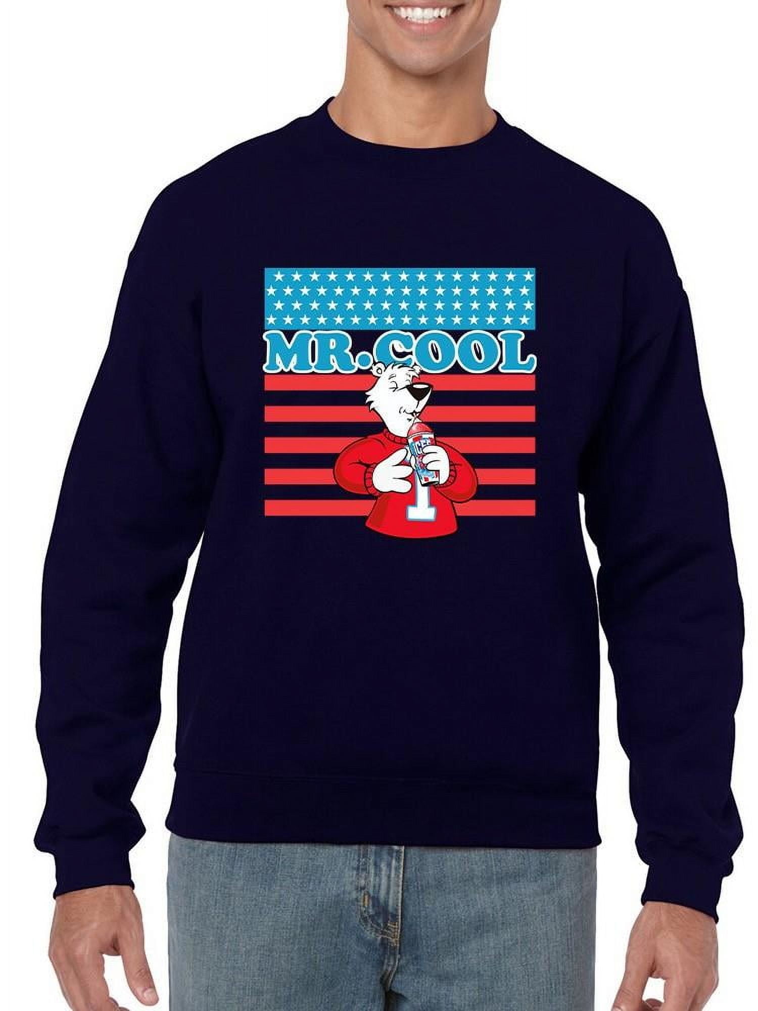 Mr. Cool Patriotic ICEE Polar-Bear Chill Graphic Men's Sweatshirt ...