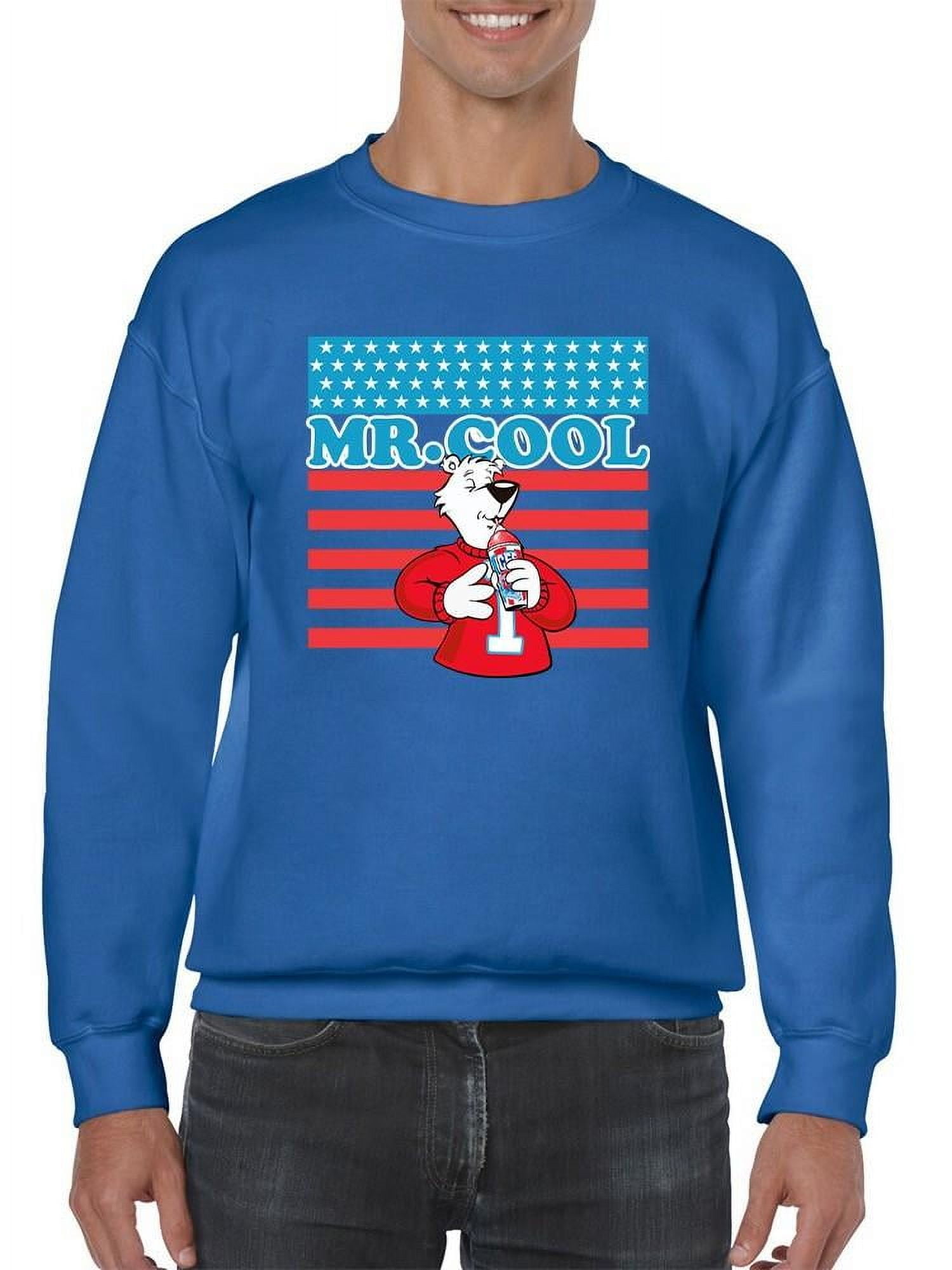 Mr. Cool Patriotic ICEE Polar-Bear Chill Graphic Men's Sweatshirt ...