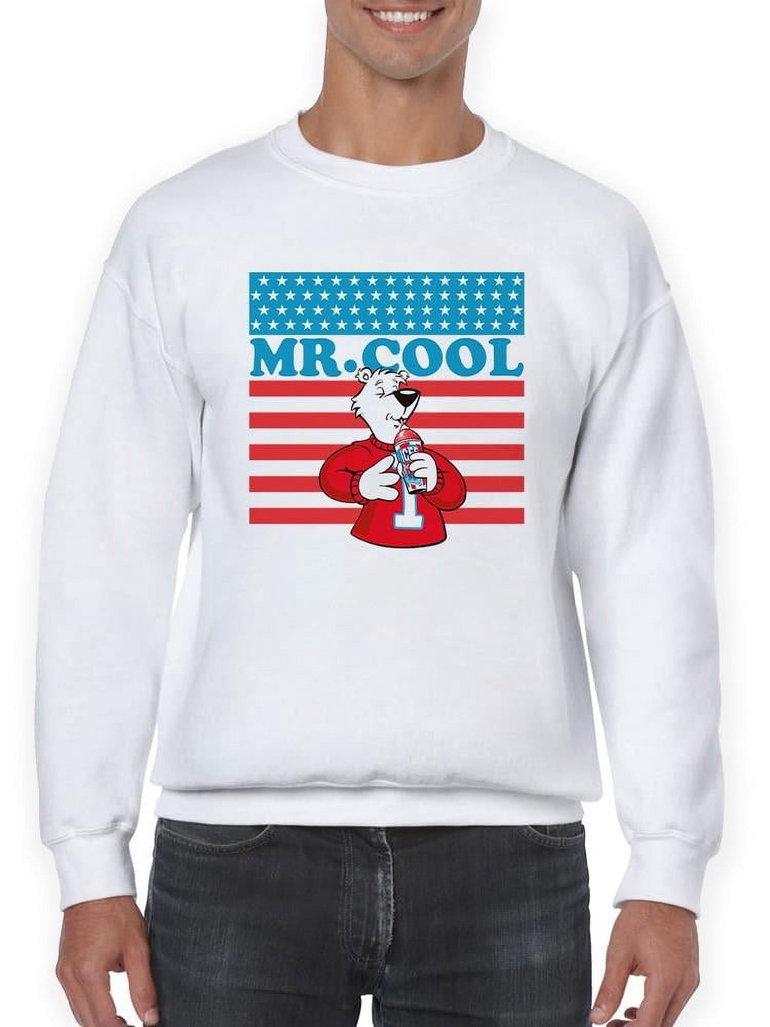 Mr. Cool Patriotic ICEE Polar-Bear Chill Graphic Men's Sweatshirt ...