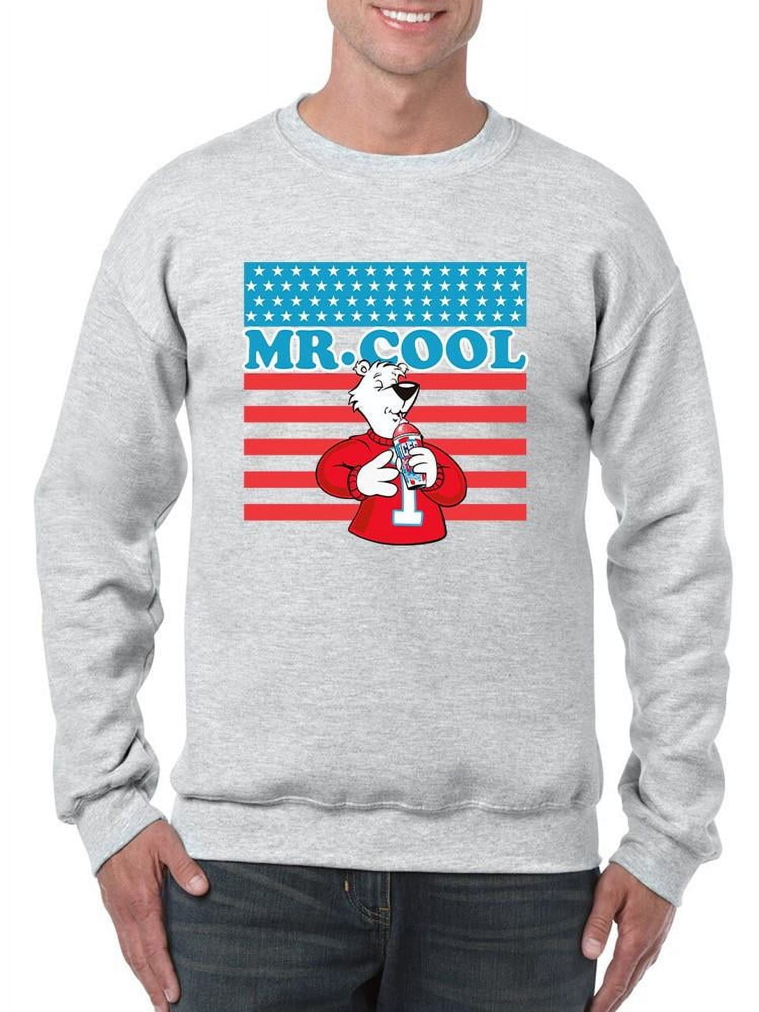 Mr. Cool Patriotic ICEE Polar-Bear Chill Graphic Men's Sweatshirt ...