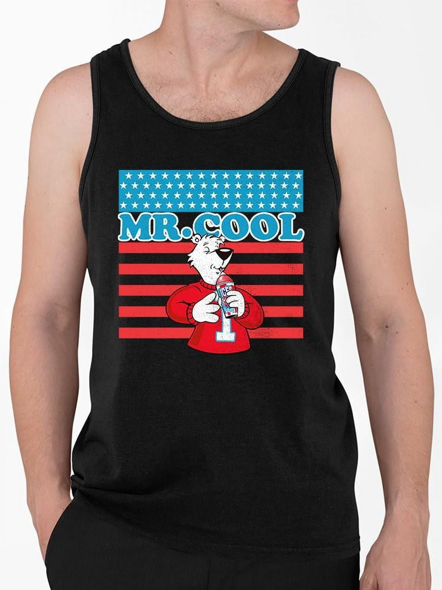Mr. Cool Patriotic ICEE Polar-Bear Chill Graphic Men's Tank Top ...