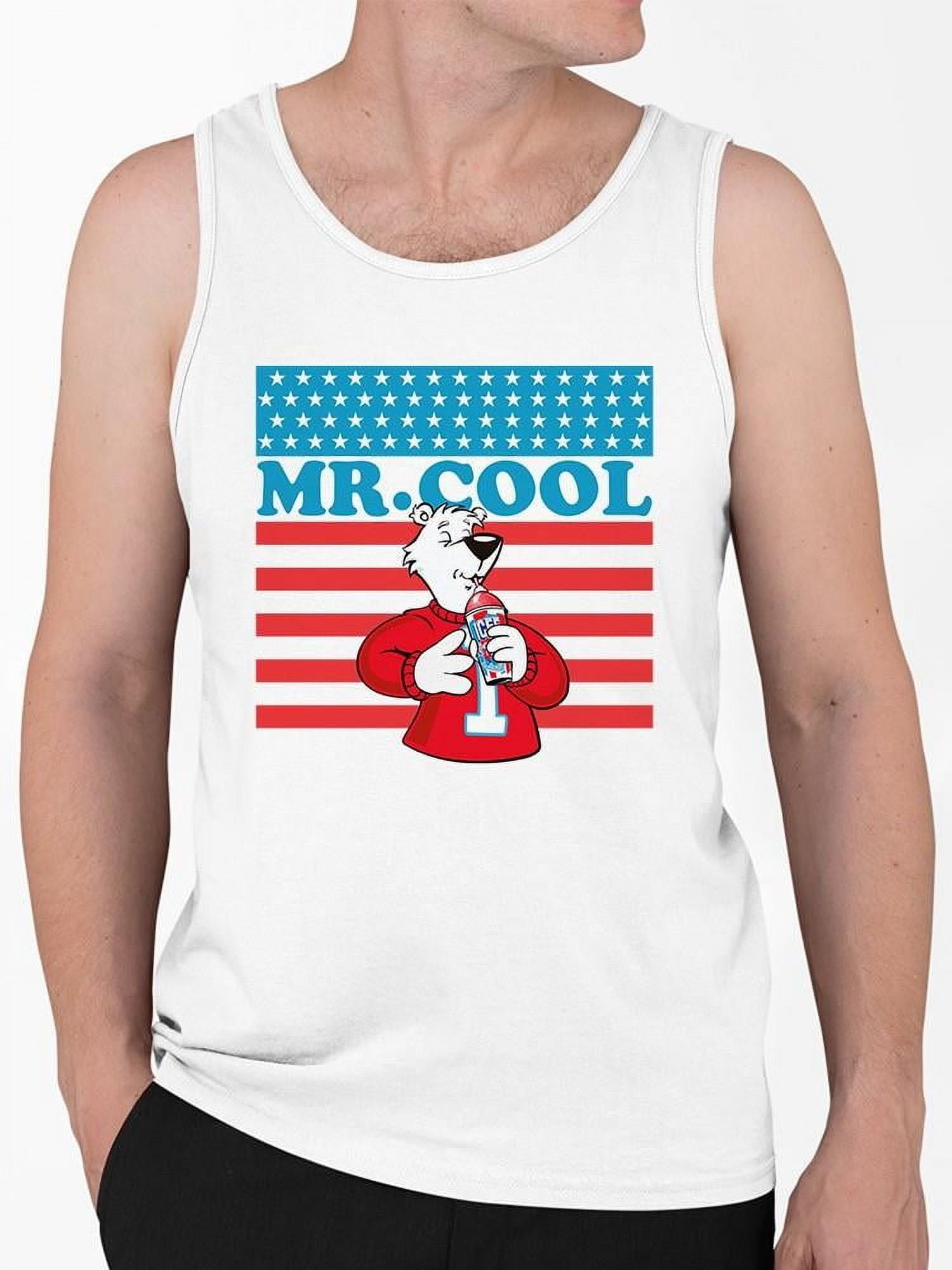 Mr. Cool Patriotic ICEE Polar-Bear Chill Graphic Men's Tank Top ...