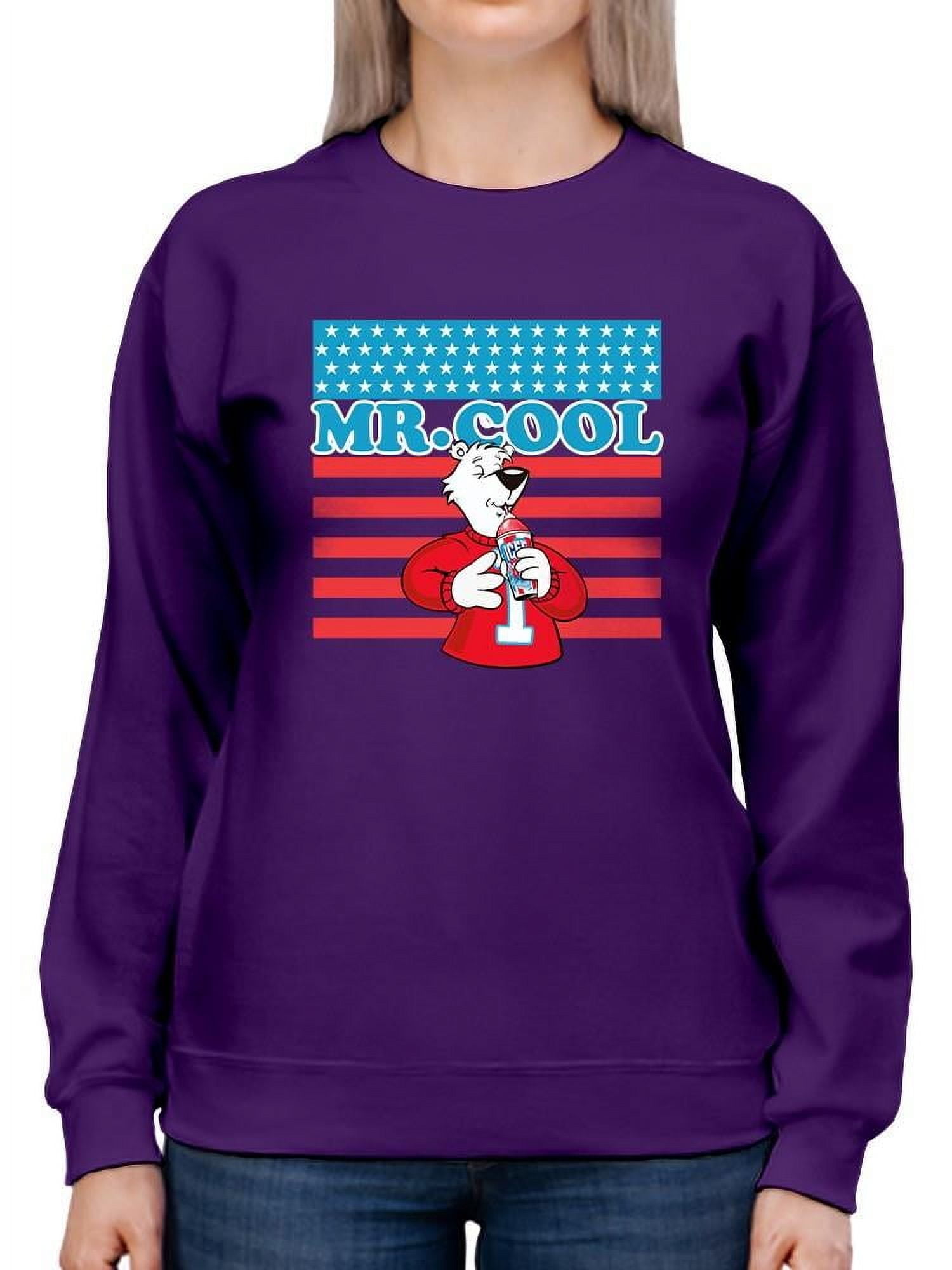 Mr. Cool Patriotic ICEE Polar-Bear Chill Graphic Sweatshirt Women's ...