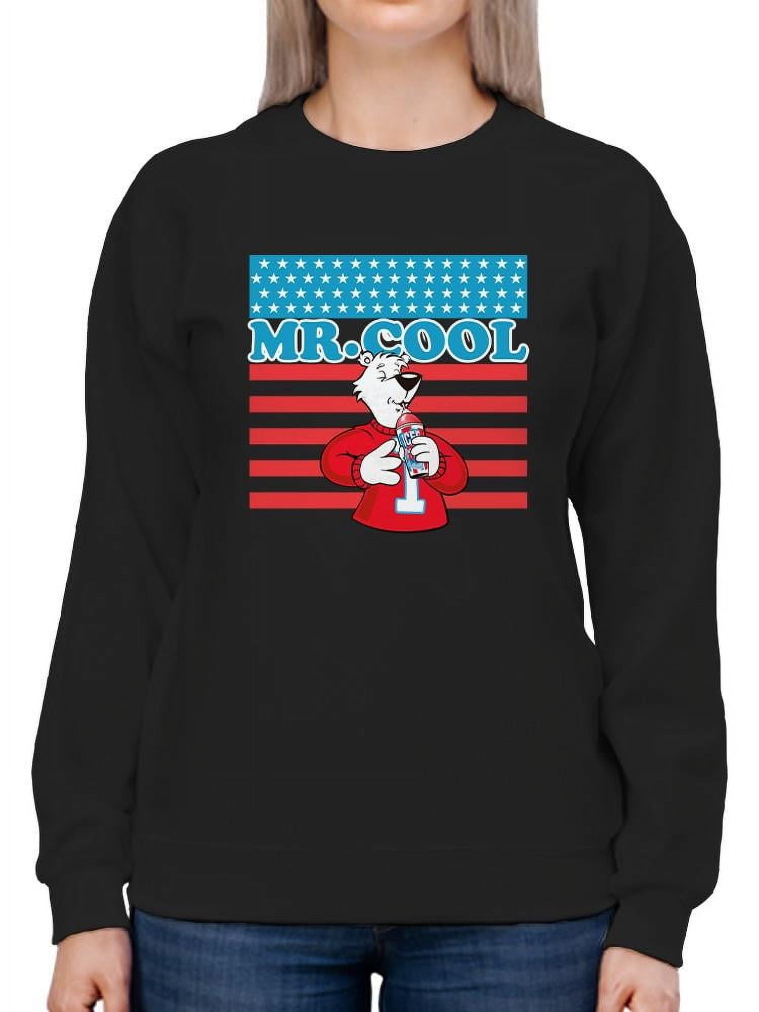 Mr. Cool Patriotic ICEE Polar-Bear Chill Graphic Sweatshirt Women's ...