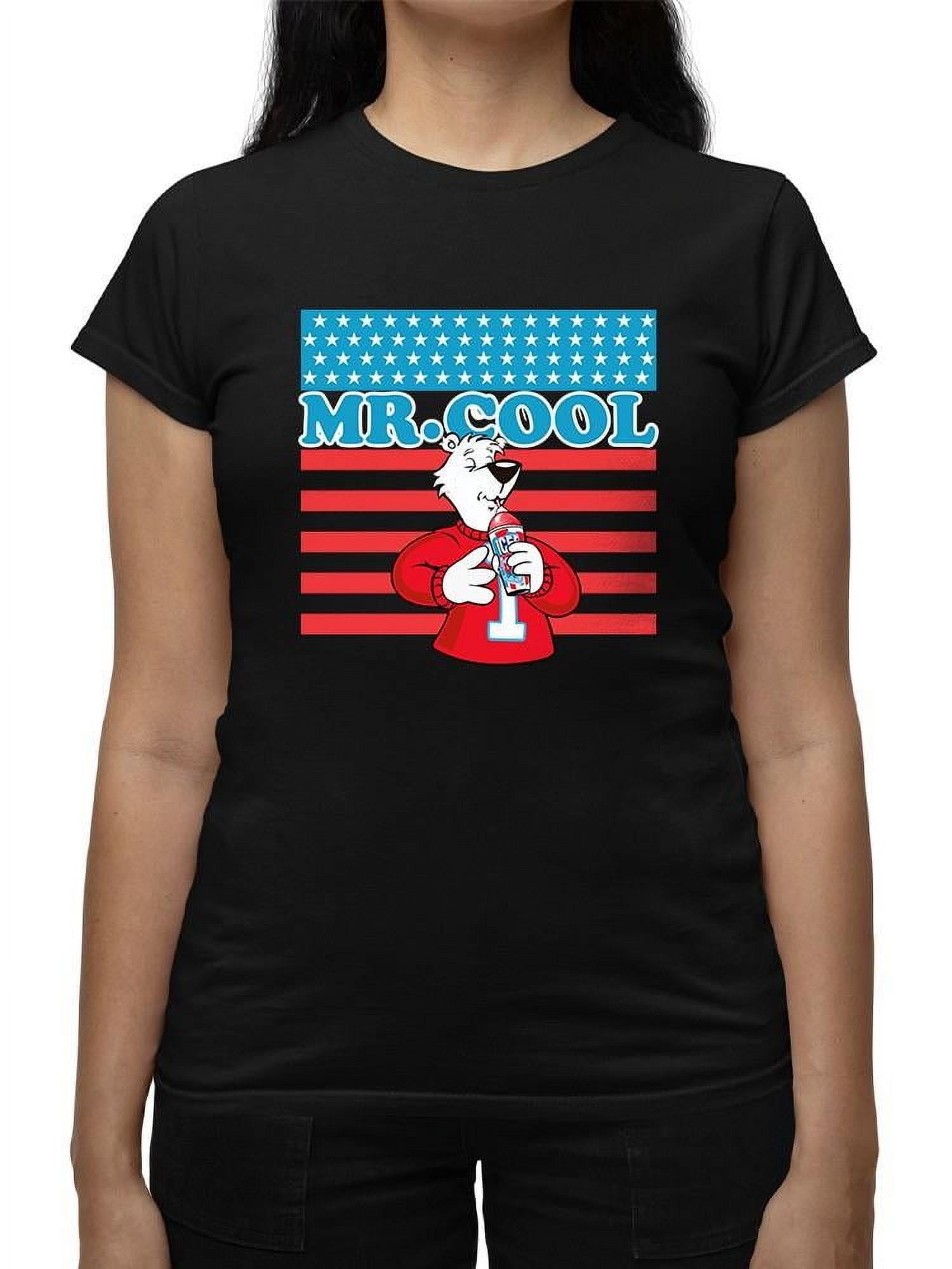 Mr. Cool Patriotic ICEE Polar-Bear Chill Graphic Women's T-shirt ...
