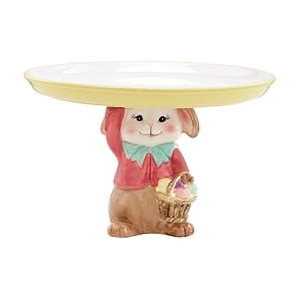 Mr. Cottontail Easter Ceramic Bunny Cake Plate - Brown - Walmart.com