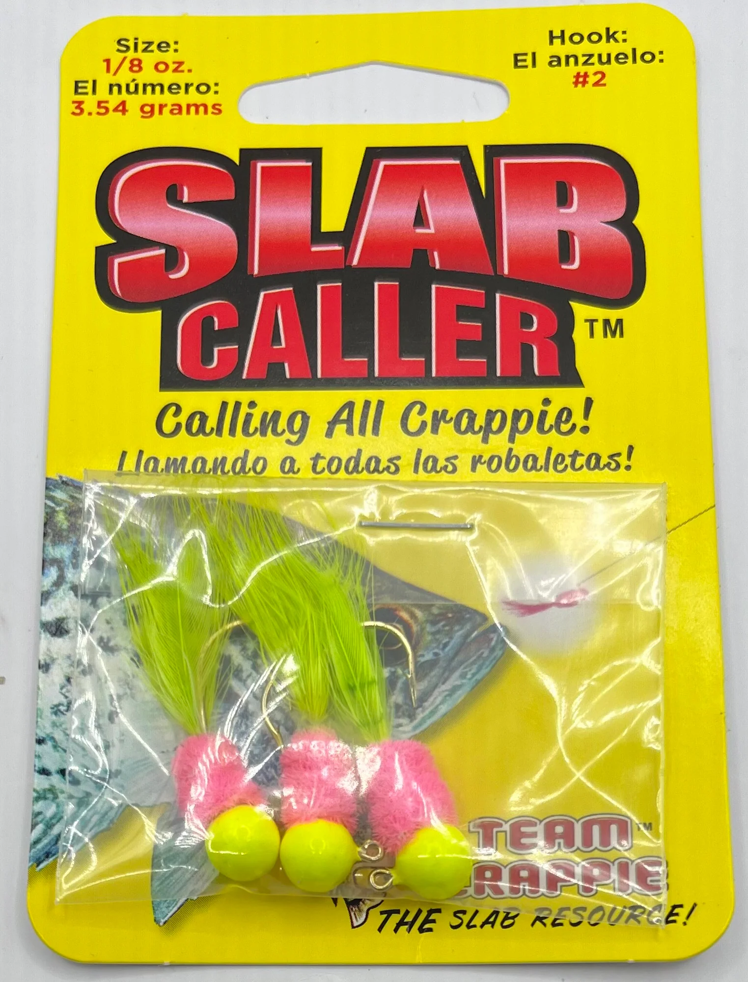 Mr. Crappie Slab Caller 1/16 Ounce Jig - Electric Chicken - Walmart.com