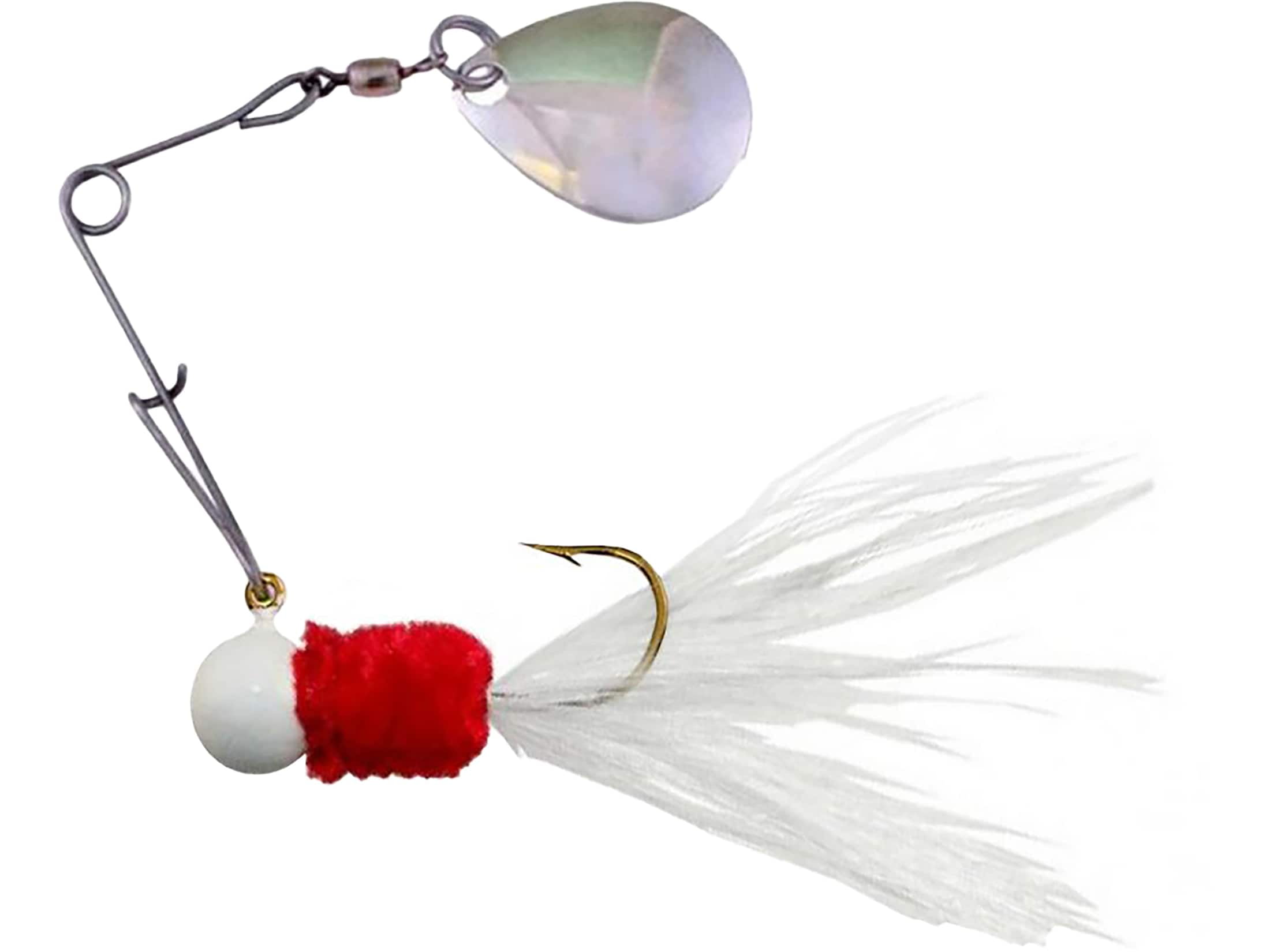 Team Crappie Spin Caller + Spare body Jig White/Red/White 1/8 oz ...