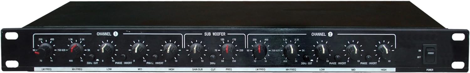 Mr. Dj DXO300 3-Way Professional Crossover + Subwoofer with 1/4" Input ...
