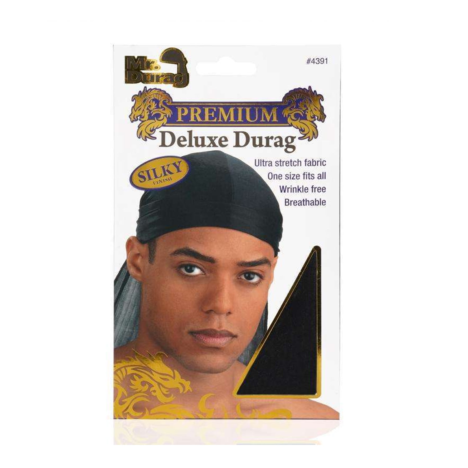 Mr. Durag Silky Deluxe Durag Black - Walmart.com