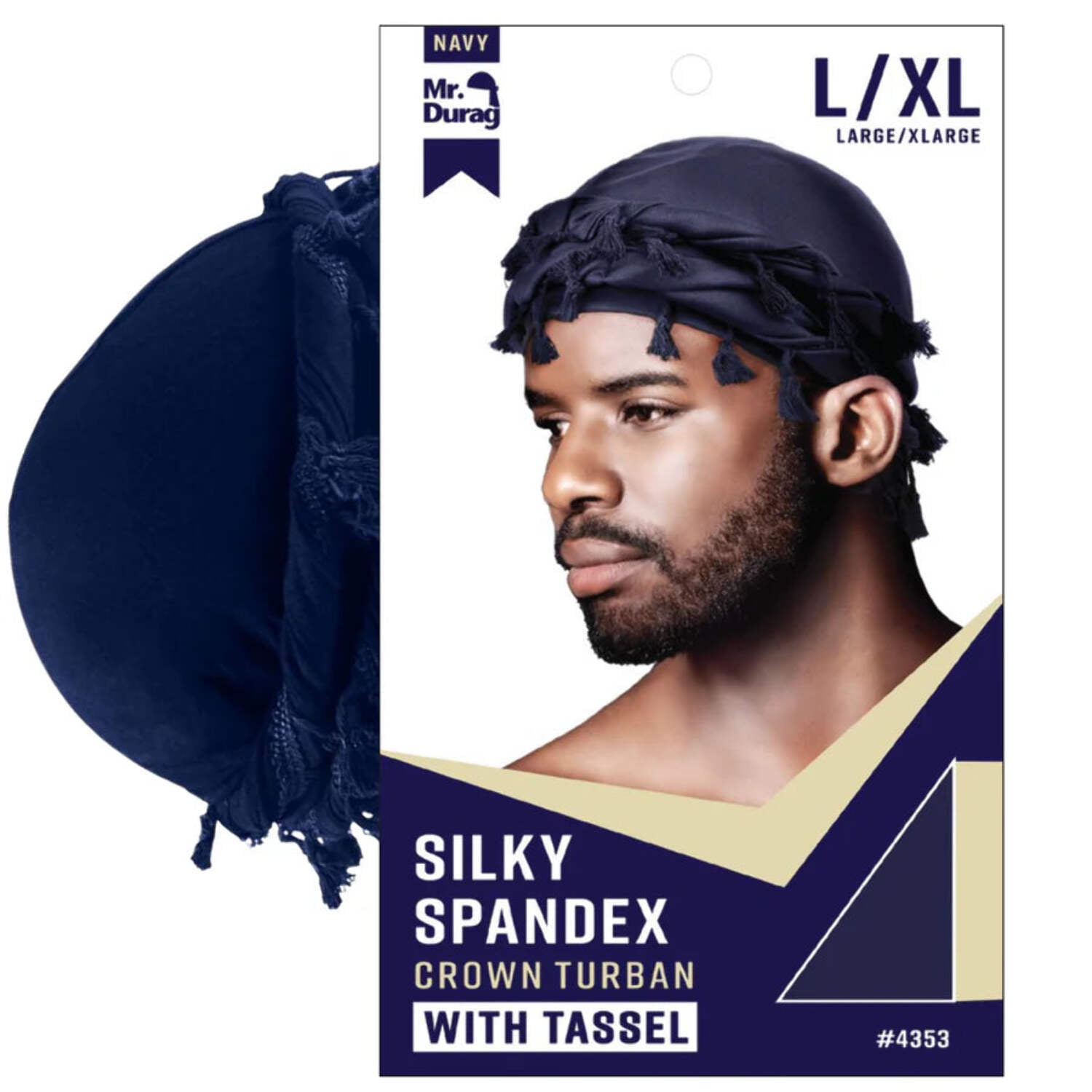 Mr. Durag Silky Spandex Crown Turban with Tassel - Choose Color ...
