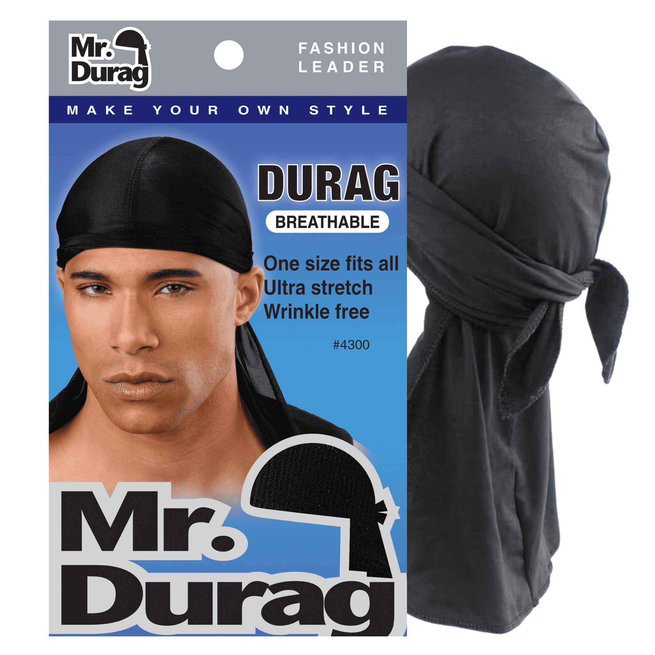 Mr. Durag Men's Solid Durag, 1 Count Wave Tie Cap, Black - Walmart.com