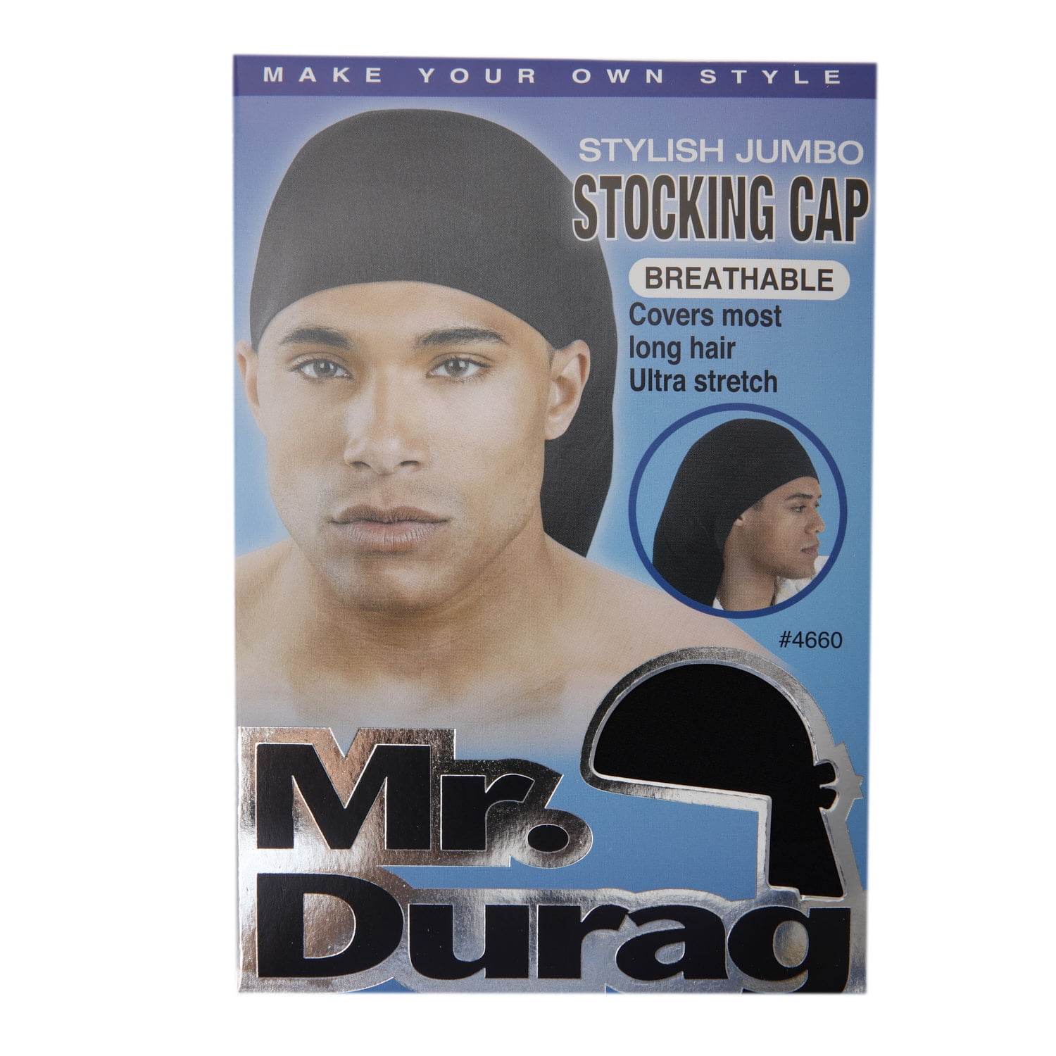 Mr. Durag Stylish Jumbo Stocking Cap Black - Walmart.com