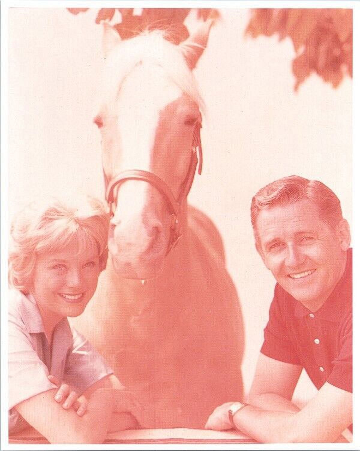 Mr Ed Alan Young & Connie Hines pose with Mr Ed 8x10 inch photo ...