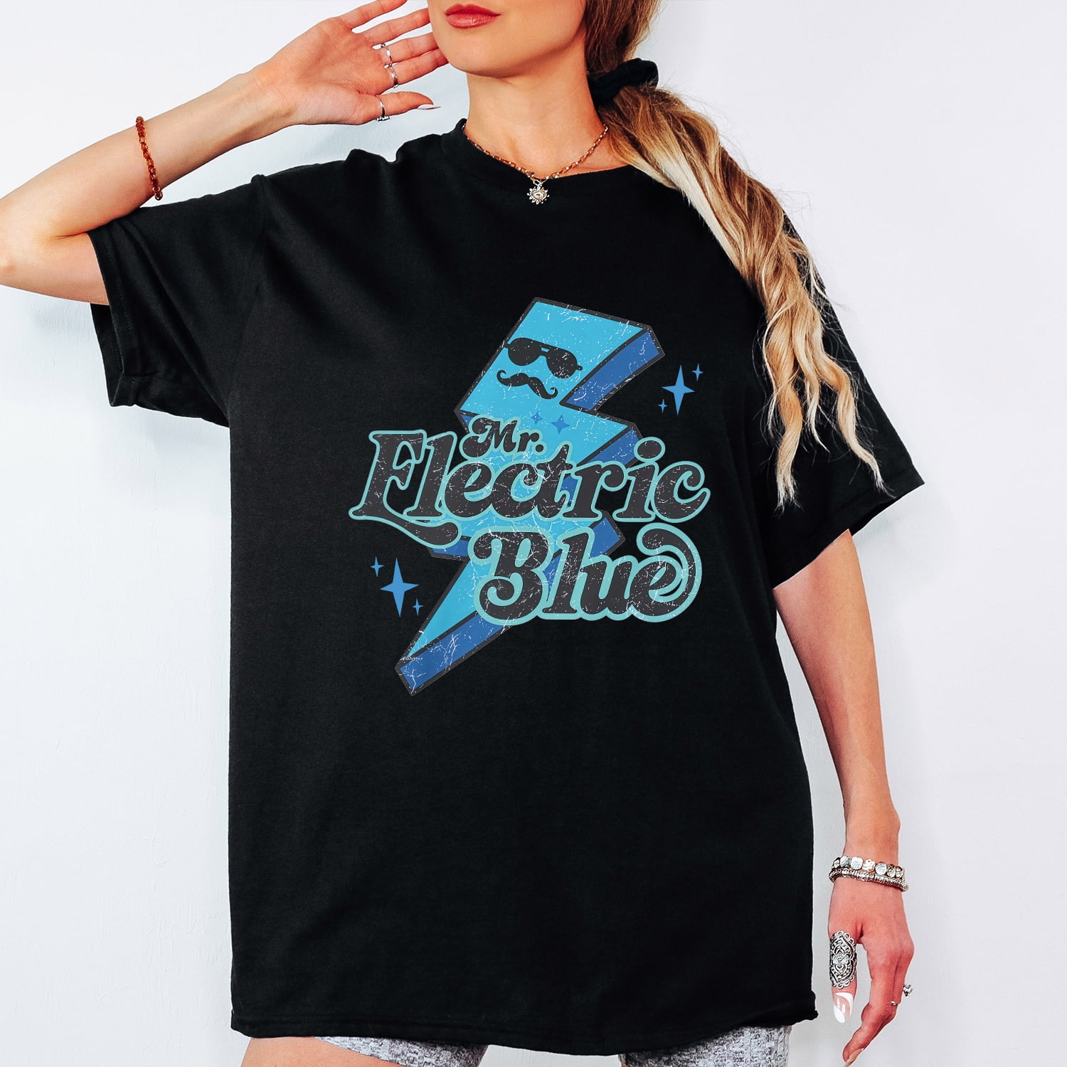 Mr. Electric Blue Tee – Vintage Benson Inspired Unisex Shirt, American ...