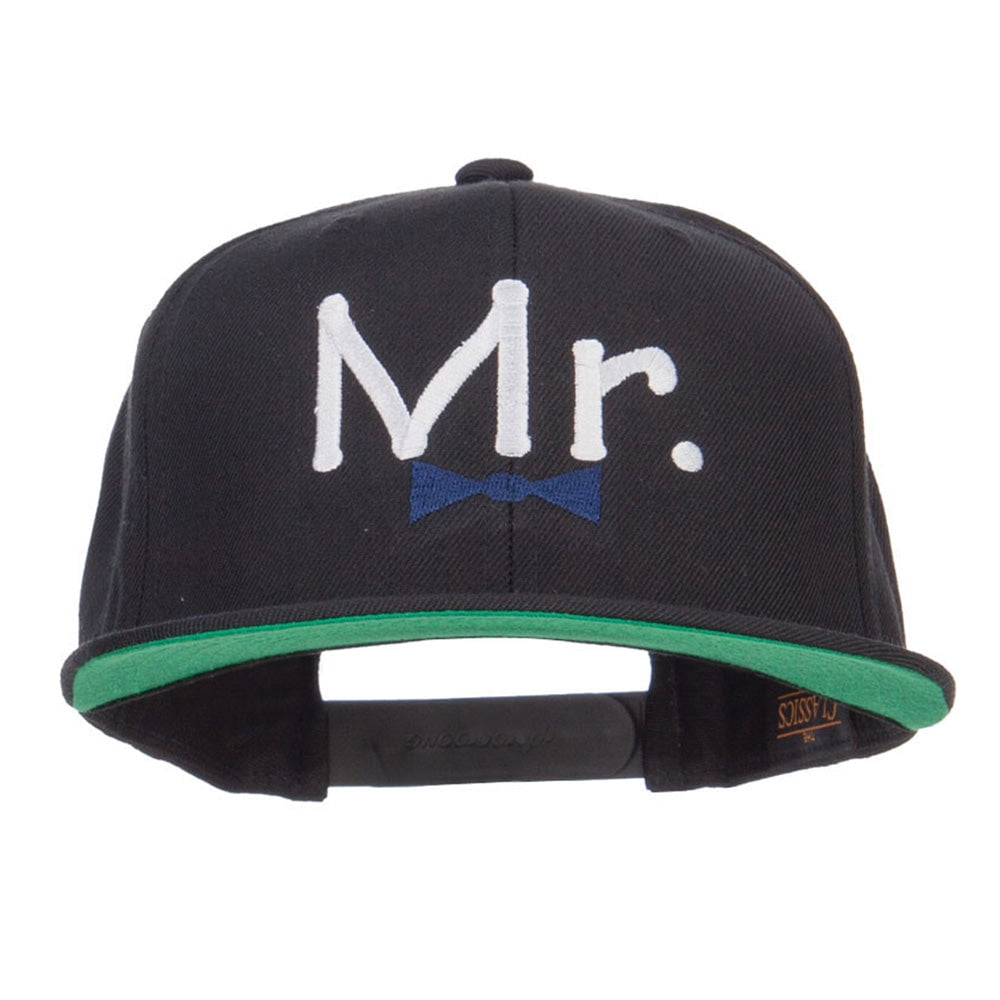 Mr Embroidered Snapback Cap - Black OSFM - Walmart.com