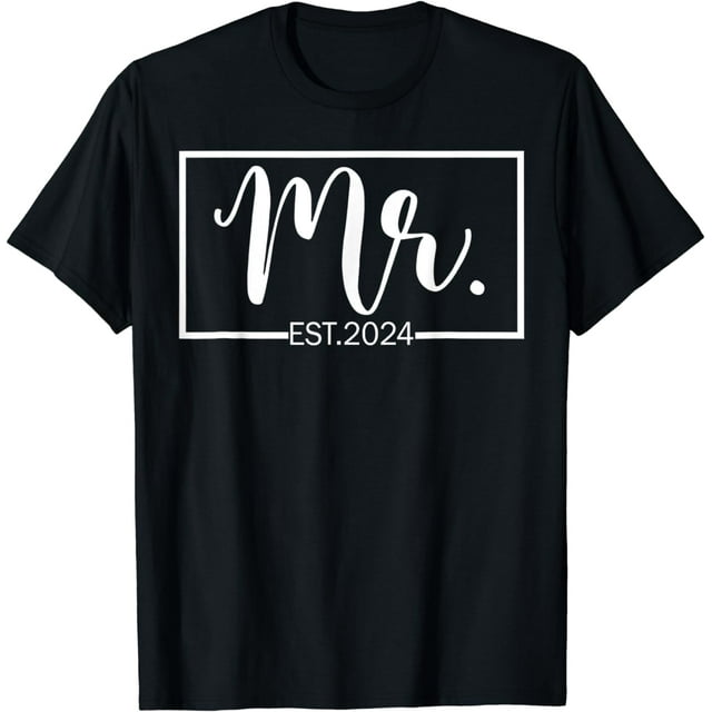 Mr. Est. 2024 Just Married Wedding Hubby Mr & Mrs Gifts T-Shirt ...