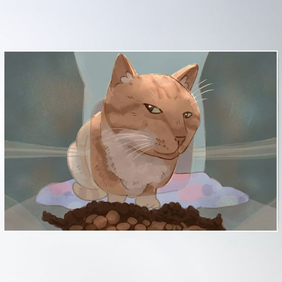 Mr Fresh Side Eyed Cat Meme Poster Wall Art, Modern Wall Decor For ...