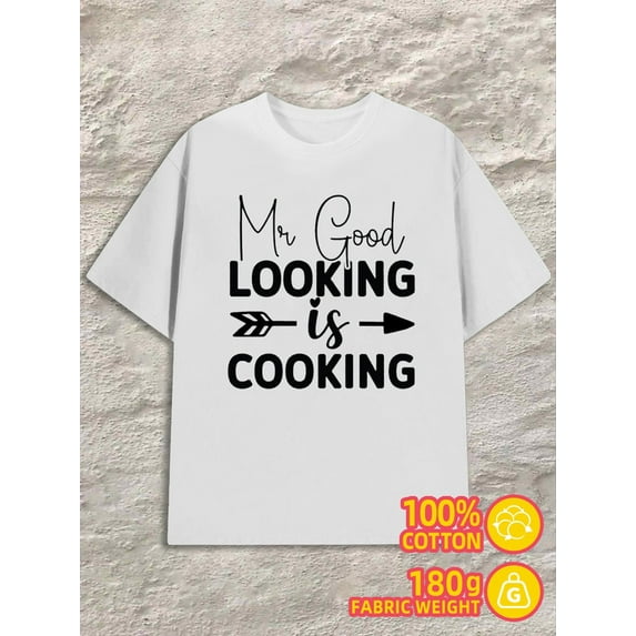 Mr. Good Cooking men white 180G 100% Cotton For summer Casual Daily ...