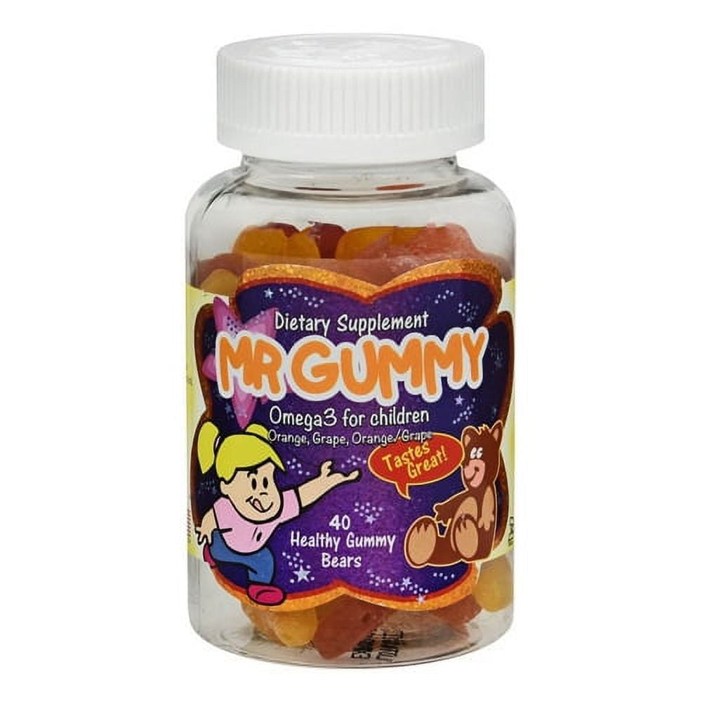 Mr. Gummy Omega-3 for Children Dietary Supplement Gummy Bears Orange ...