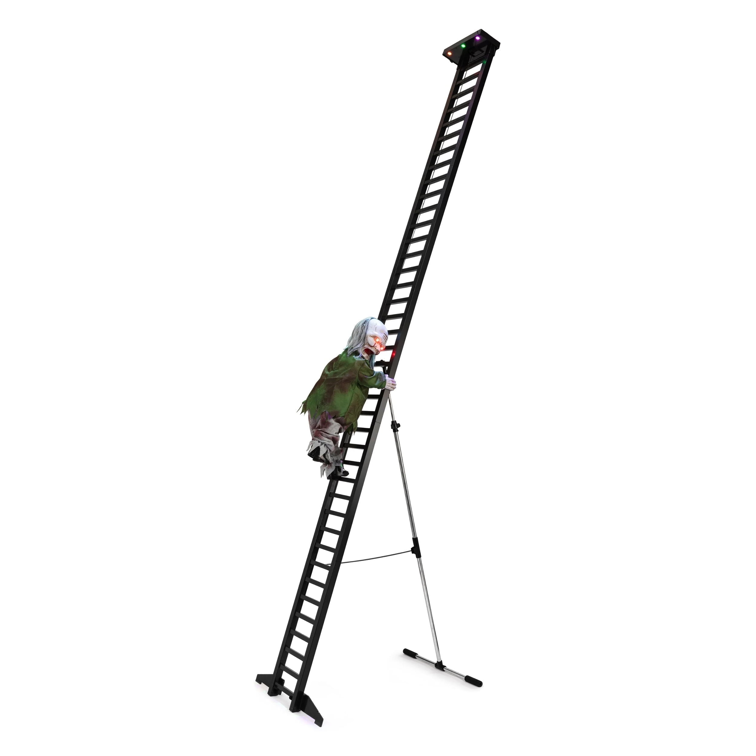 Mr. Halloween 10' Animated Climbing Zombie with LED Eyes, Yard ...