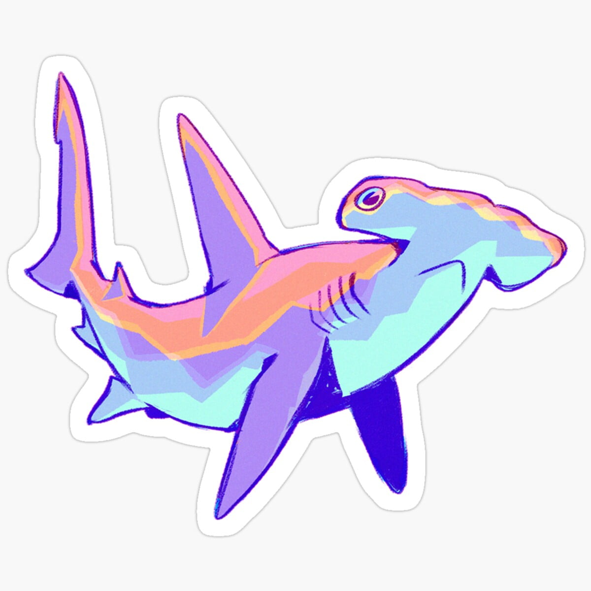 Mr. Hammerhead Anatomy Sticker. Gift For You - Decorate Laptops, Water ...