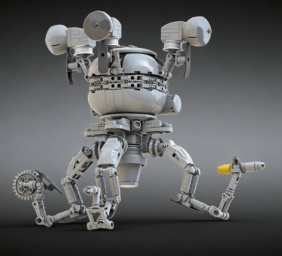 Mr. Handy Robot Building Blocks Set from Fallout: Shelter | Articulated ...