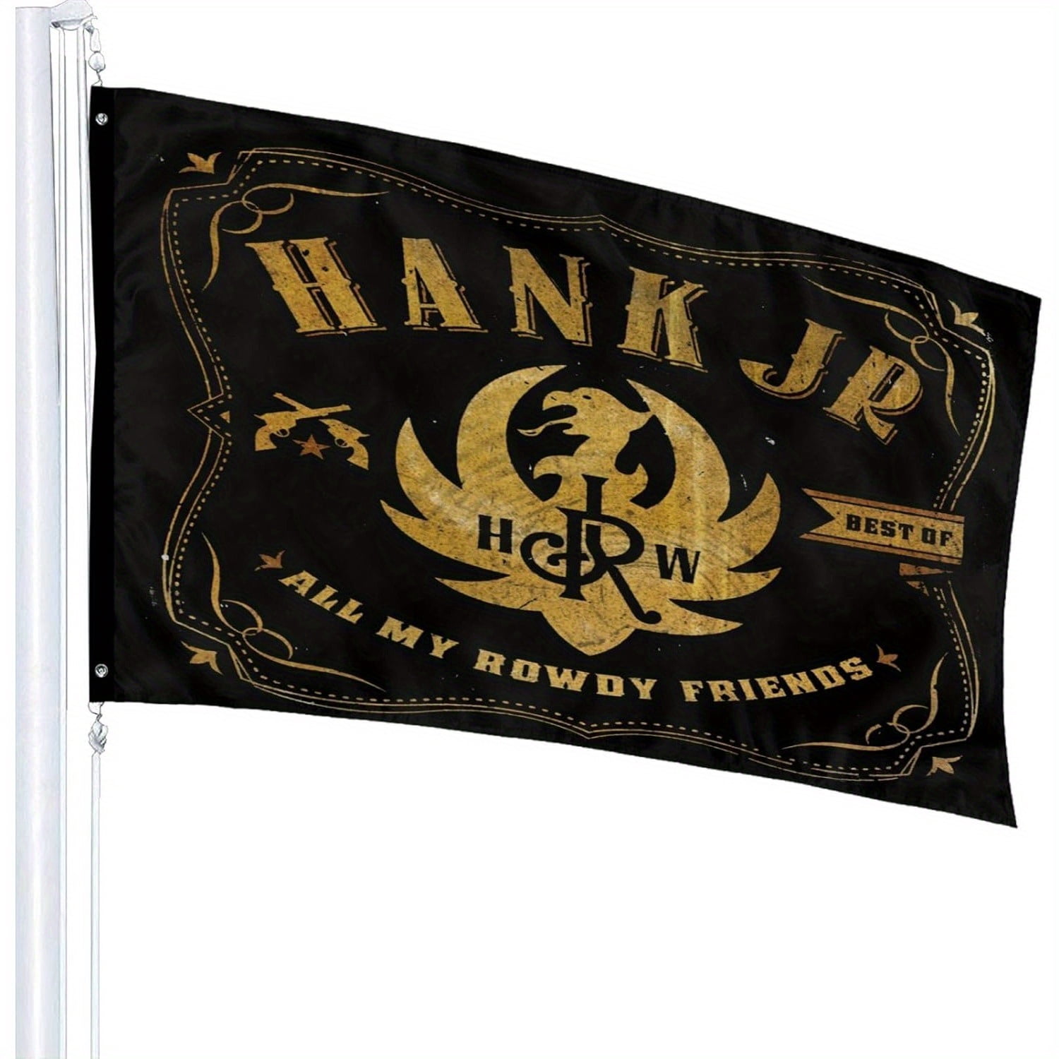 Mr. Hank Jr HCRW Polyester Flag, 3x5 Feet, Durable Outdoor Flag, Easy ...