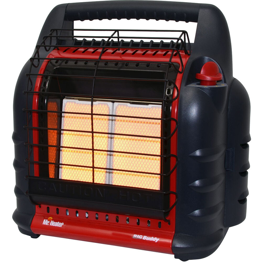 Mr Heater Radiant Big Buddy Liquid Propane Gas Powered Portable Dual ...