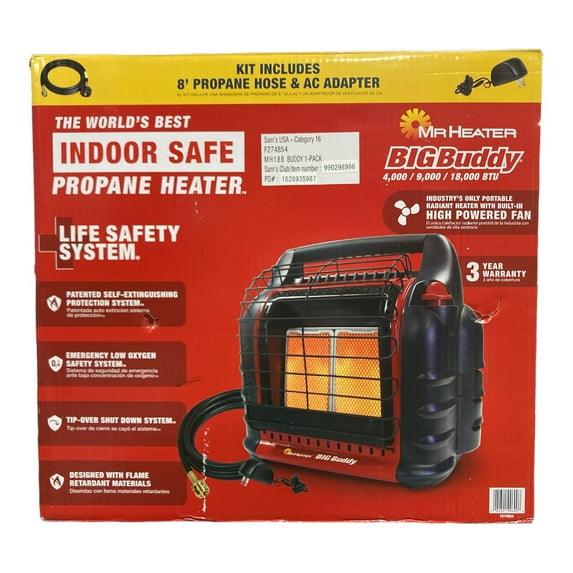Open Box Mr. Heater Propane Space Heater 18,000 BTU Big Buddy Portable ...