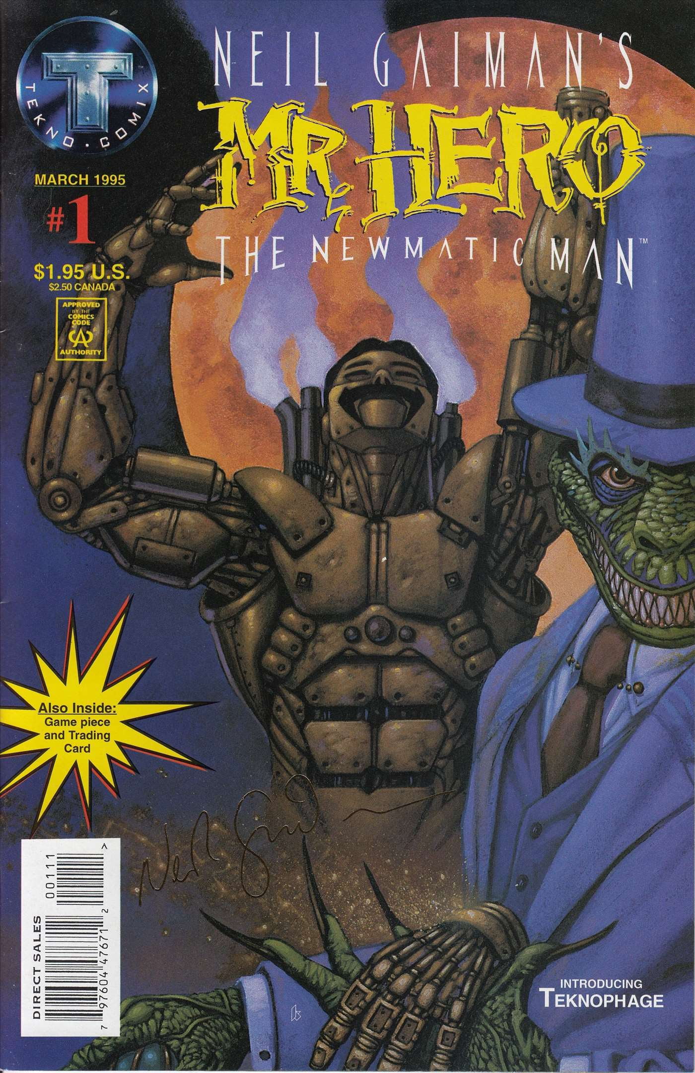 Mr. Hero-The Newmatic Man (Neil Gaiman's , 1st Series) #1A VF ; Tekno ...
