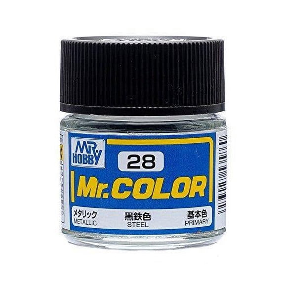 Mr. Hobby C28 Mr. Color Semi Gloss Metallic Steel Acrylic Paint 10ml ...