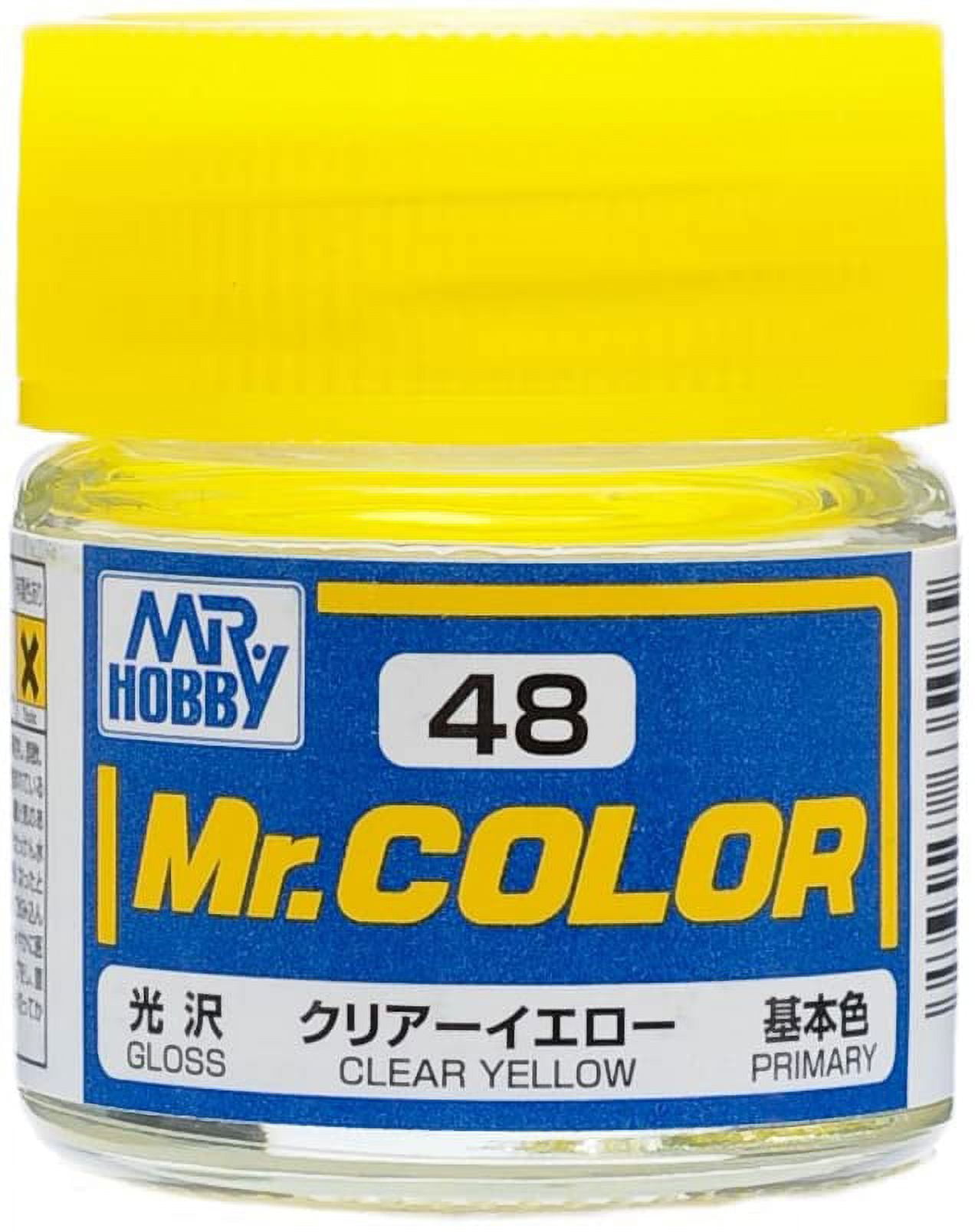 Mr. Hobby C48 Mr. Color Gloss Clear Yellow Lacquer Paint 10ml - Walmart.com