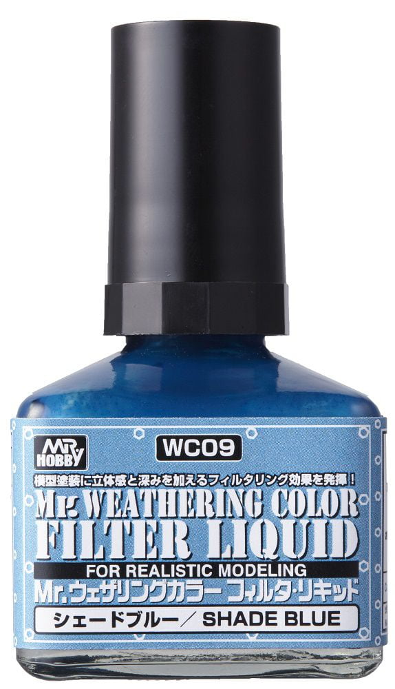Mr. Hobby WC09 Mr. Weathering Color Filter Liquid Shade Blue 40ml ...