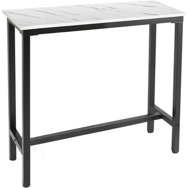 Wisfor Counter Height Bistro Table, 41 inch Square Marble Top Heavy Duty Metal Dining Table for ...