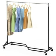 Whitmor Adjustable Rolling Expandable Garment Rack, Metal, Black and ...